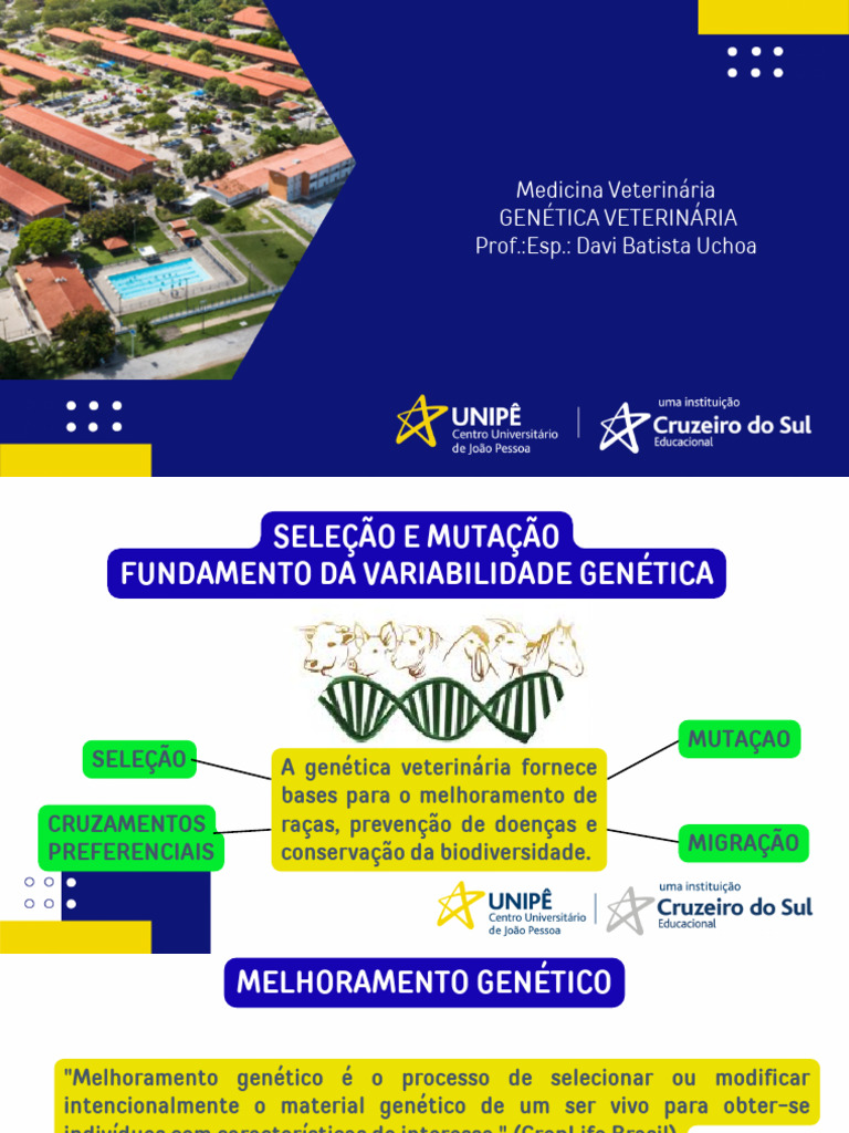 Genética Veterinária e Melhoramento Animal | PDF | Mutação | Evolução ...