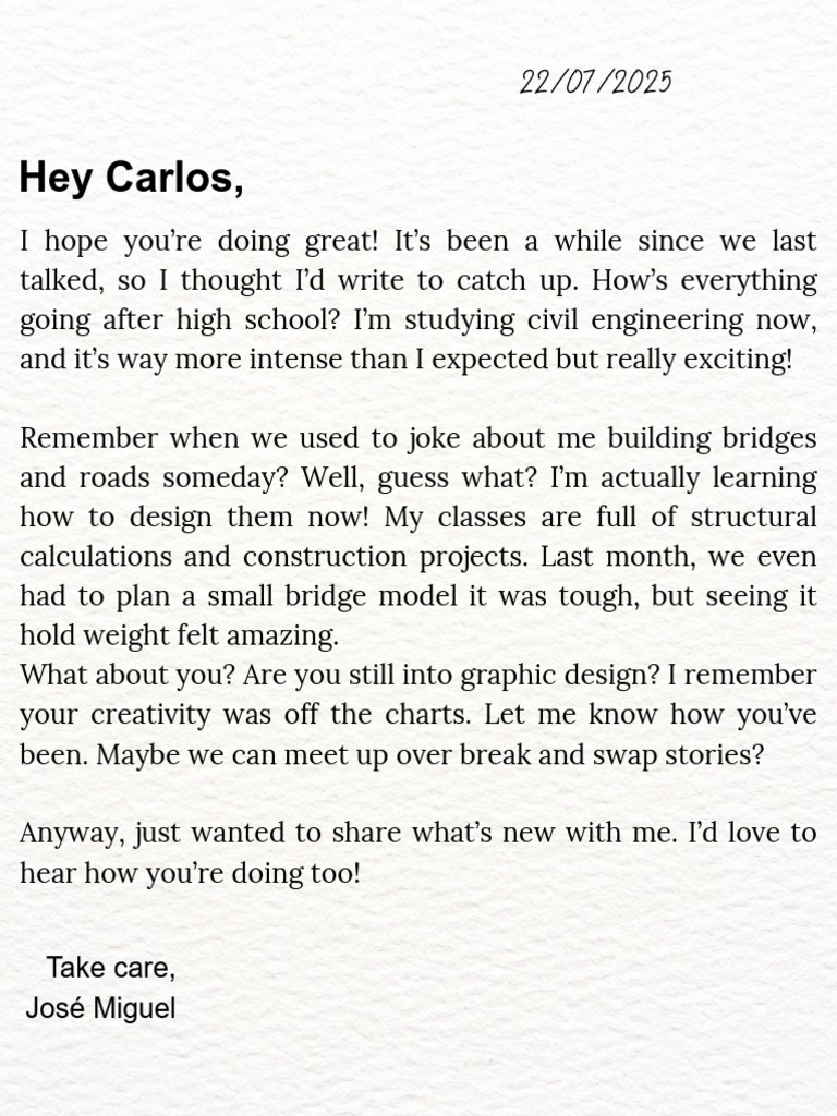 Informal Letter Layout | PDF