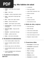 Vocabulario y Ejercicios sobre Bienestar | PDF | Determinantes de la ...