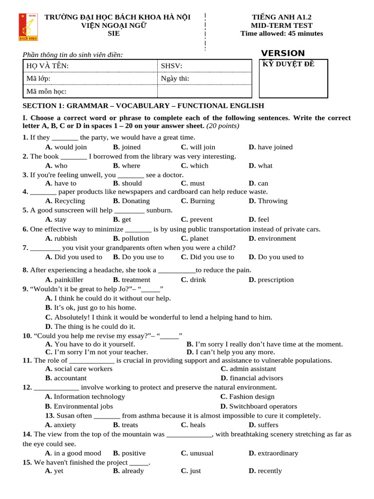 Midterm Voices A1.2 (Review) | PDF | Drawing