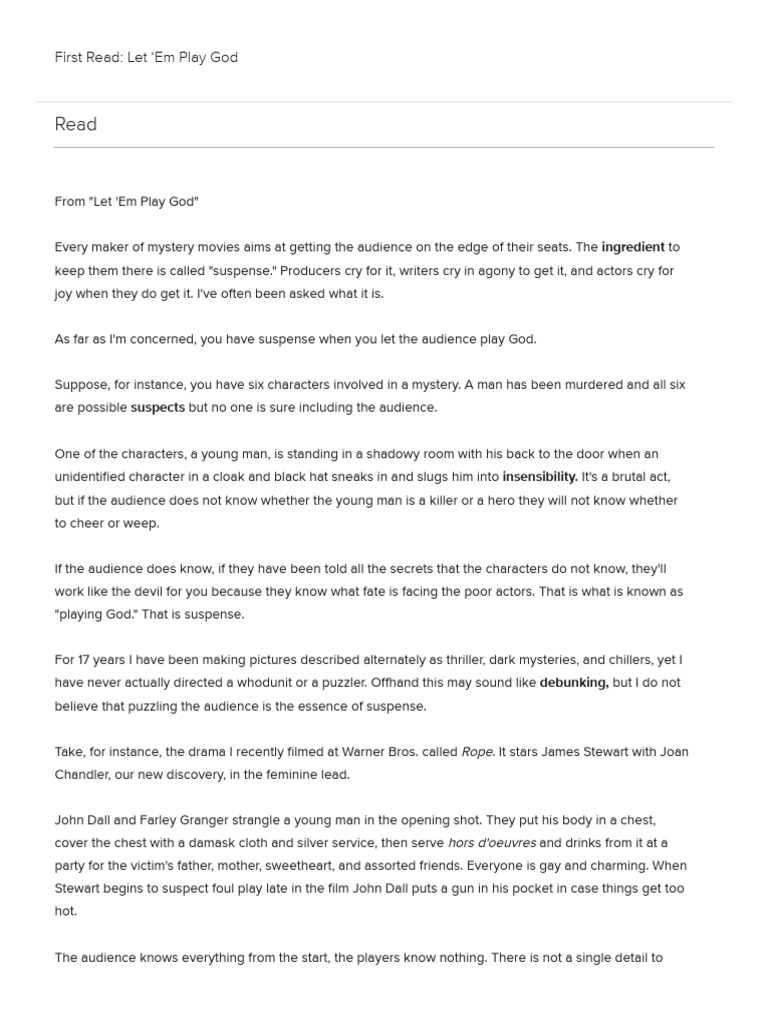 Let'Em Play God Excerpt | PDF