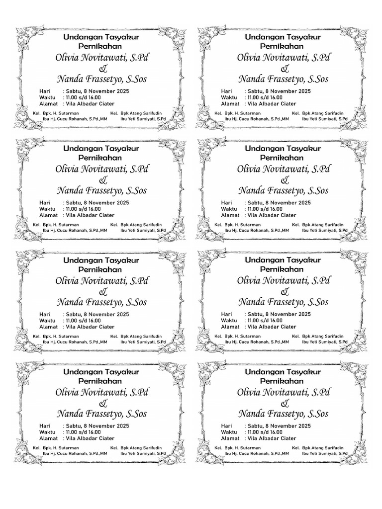 Undangan Pernikahan | PDF