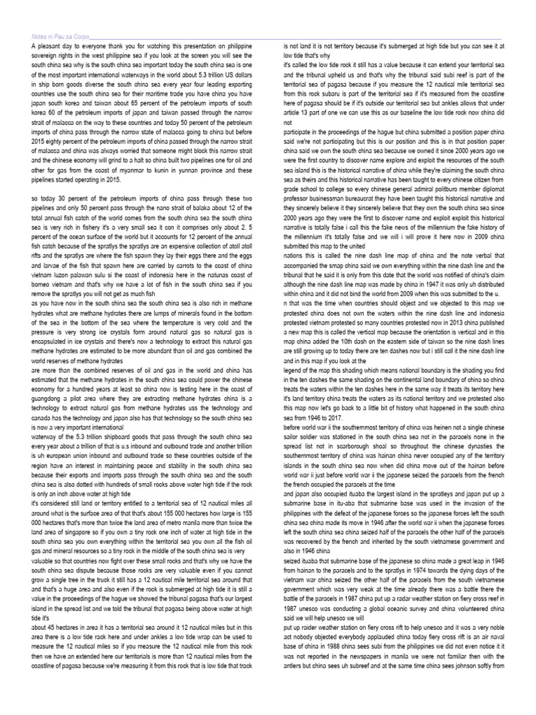Transcript of Pil Video PDF | PDF | South China Sea | China