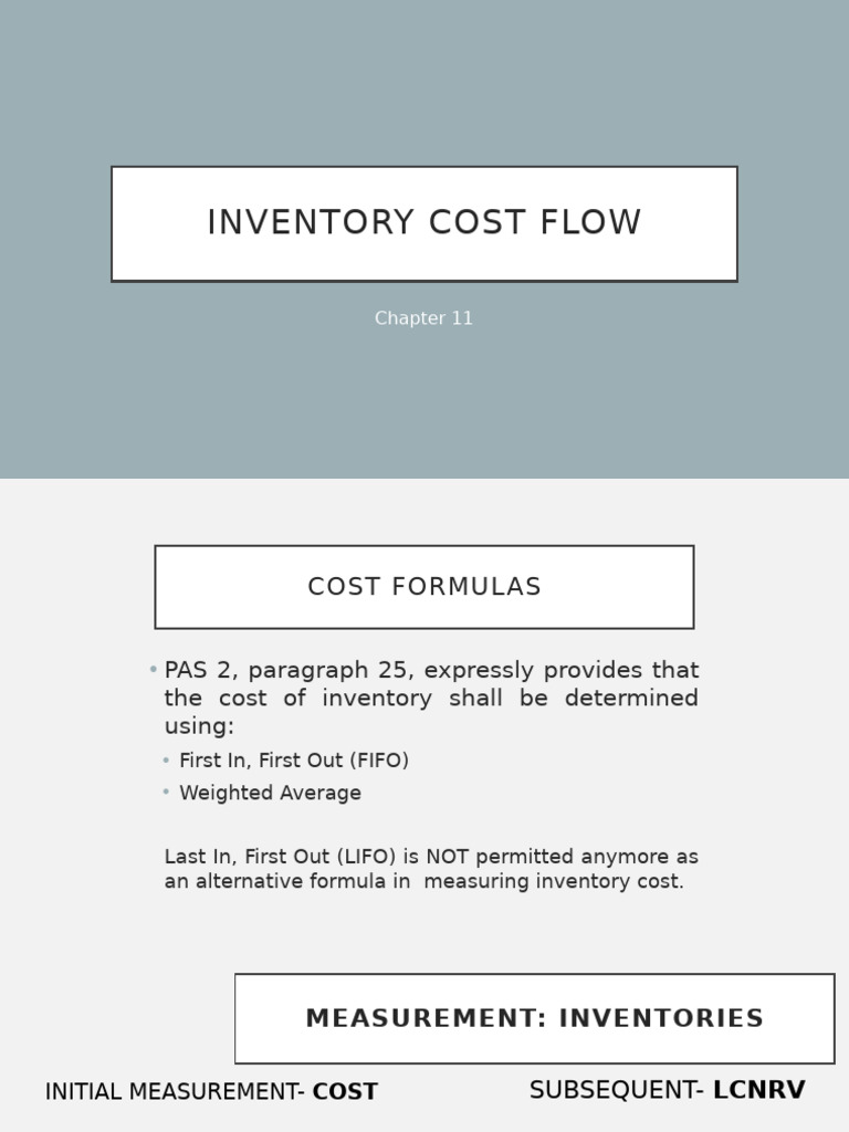 Chapter 11 Inventory Cost Flow Dio Pdf Cost Of Goods Sold Inventory