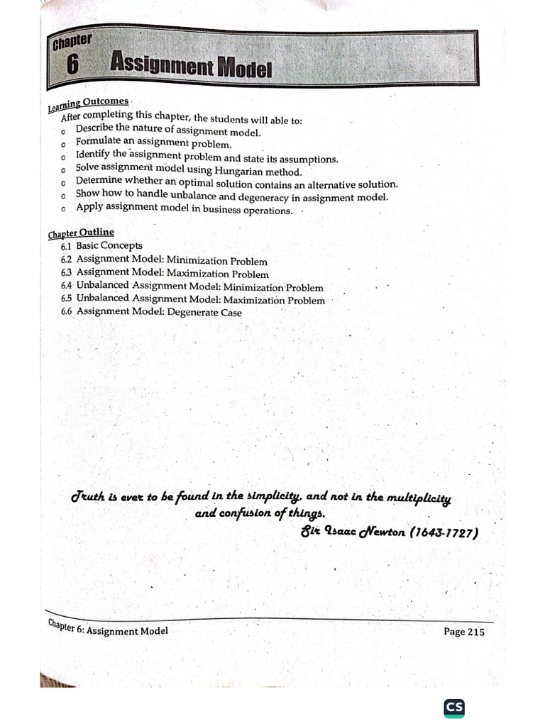 OR1 Assignment Model | PDF