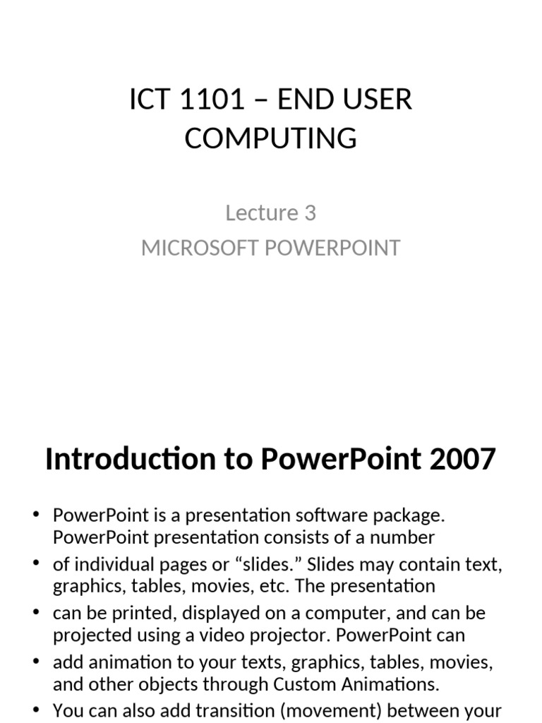 PowerPoint Lecture | PDF | Window (Computing) | Software