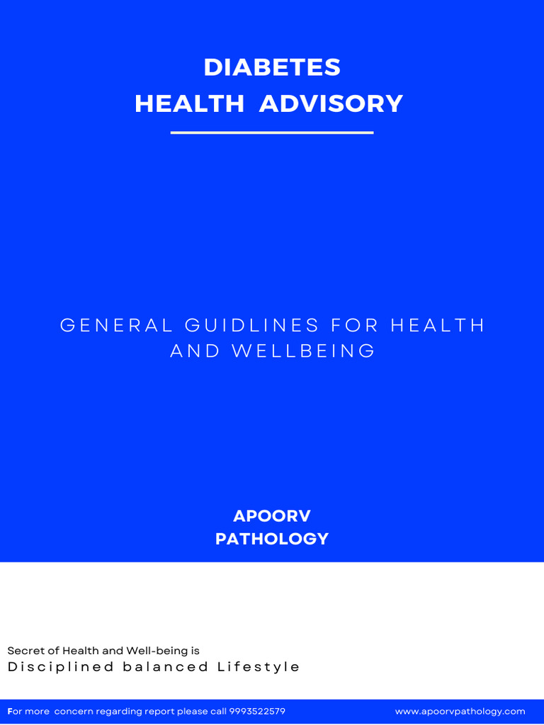 Diabetes Health Advisory | PDF