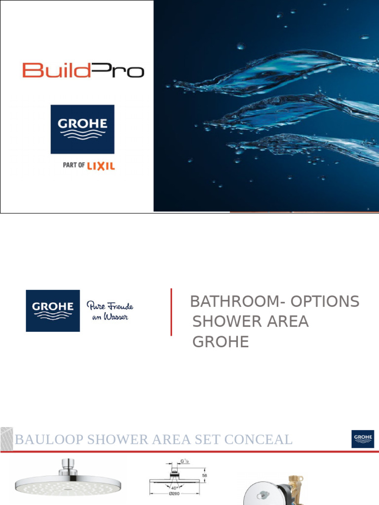Grohe Bathroom Fixtures and Options | PDF | Shower | Bathroom