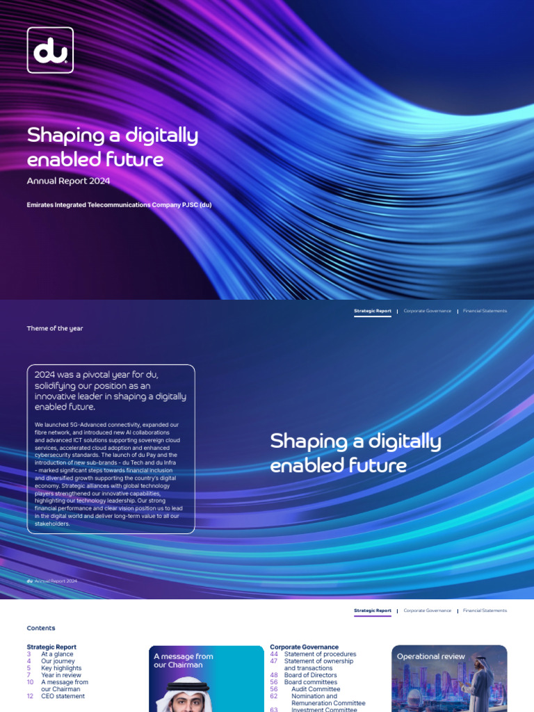 du Annual Report 2024 Overview | PDF | Governance | United Arab Emirates