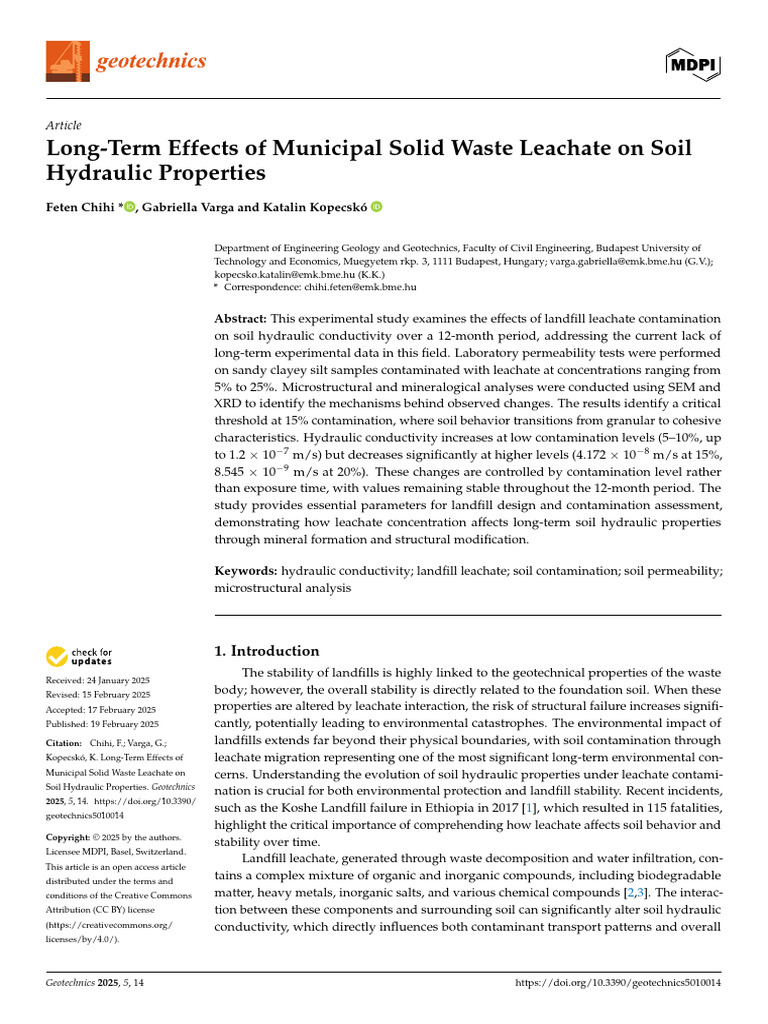 Geotechnics 05 00014 | PDF | Soil | Redox