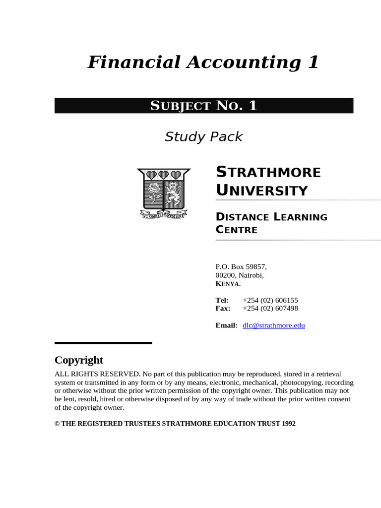 Introduction To Accounting 1 and 2 | PDF | Debits And Credits | Balance ...