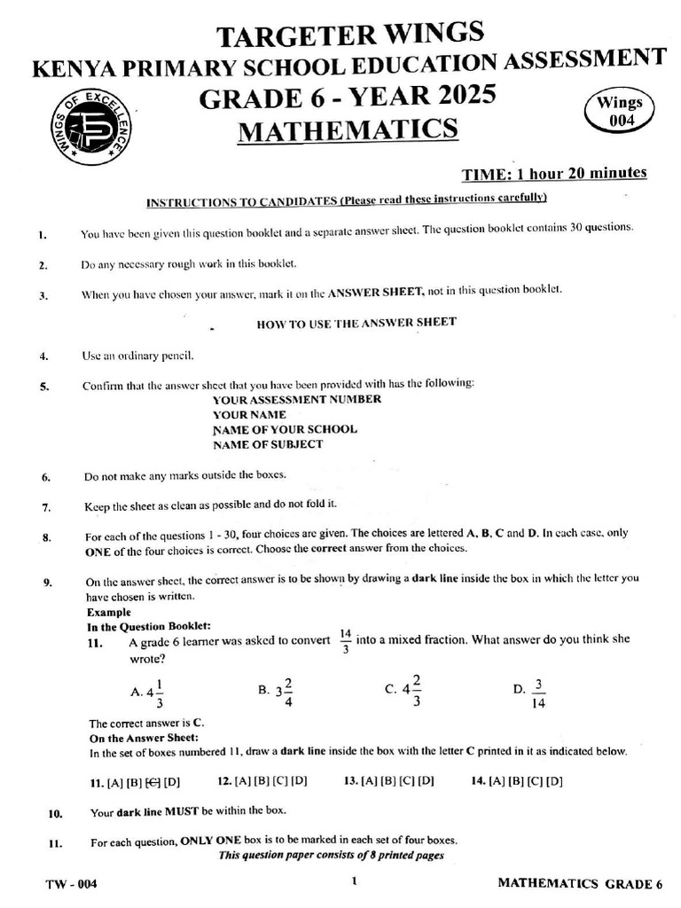 Grade 6 004 Targeter COMBINED | PDF