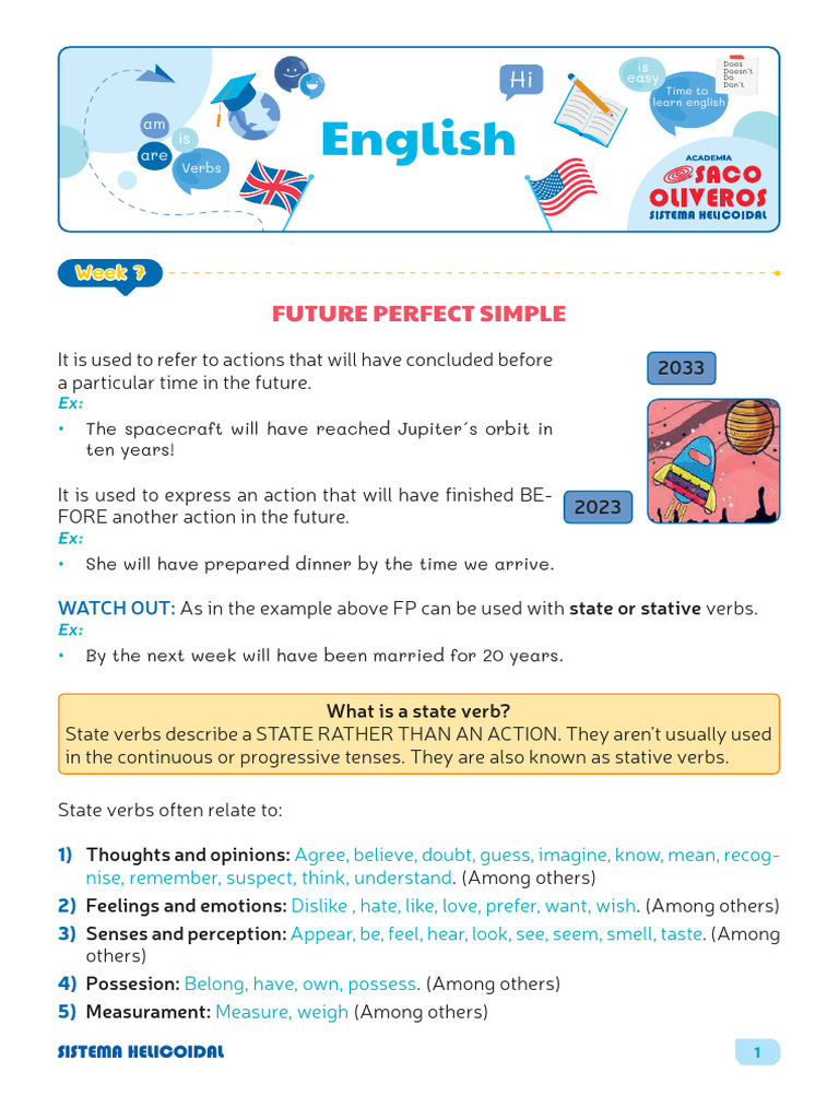 Future Perfect Simple Overview | PDF | Language Mechanics | Grammar
