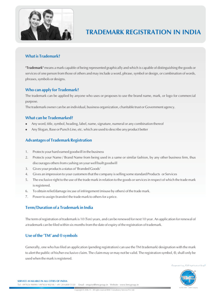 Note On Trademark Registration | PDF | Trademark | Intellectual ...