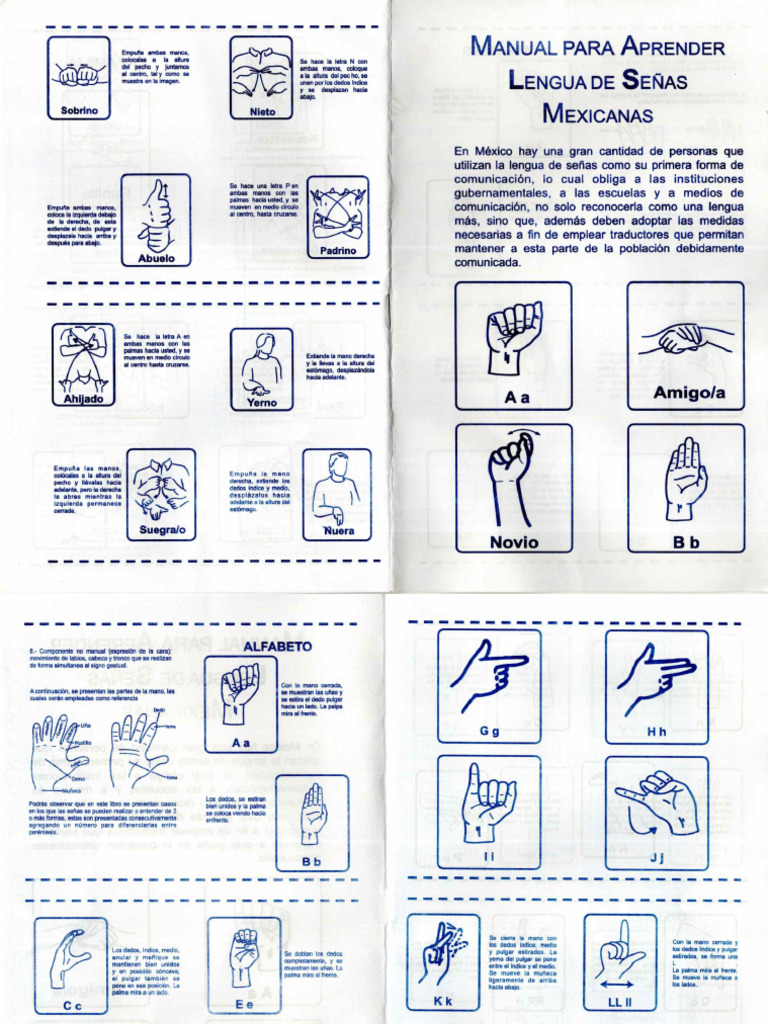 Manual para Aprender Lenguas de Señas Mexicanas | PDF