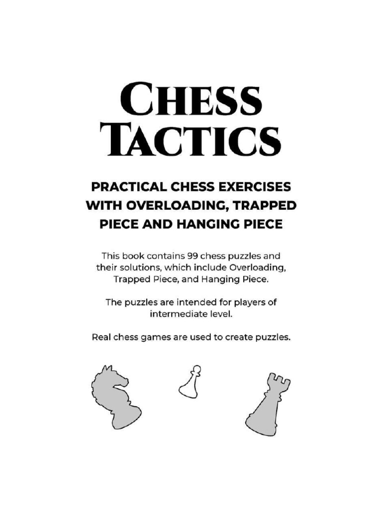 Practical Chess Exercises With Overloading Trapped Piece and Hanging Piece Chess Tactics | PDF ...