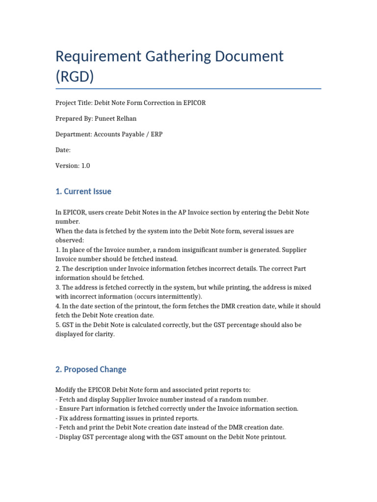 RGD - Purchase - Debit Note Correction | PDF | Invoice | Accounts Payable
