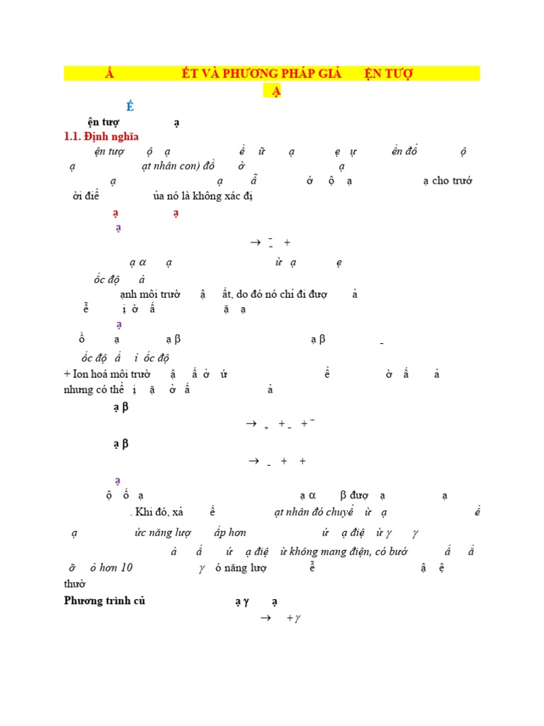 Hiện Tượng Phóng Xạ | PDF
