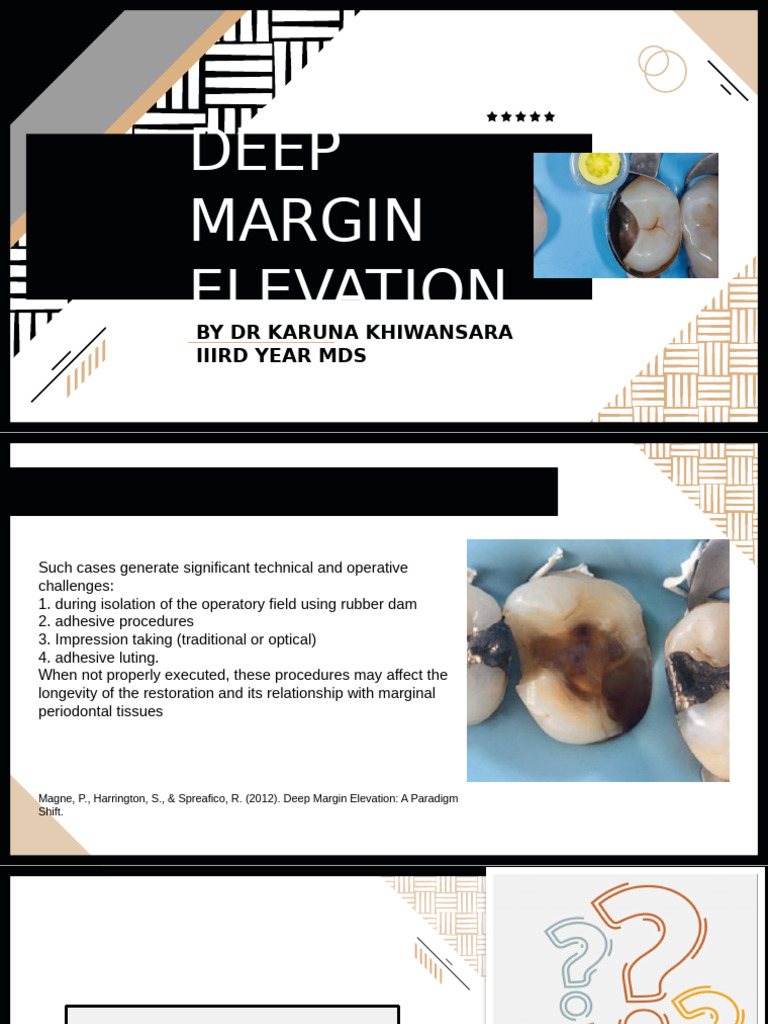 Deep Margin Elevation | PDF | Periodontology | Dentistry Branches