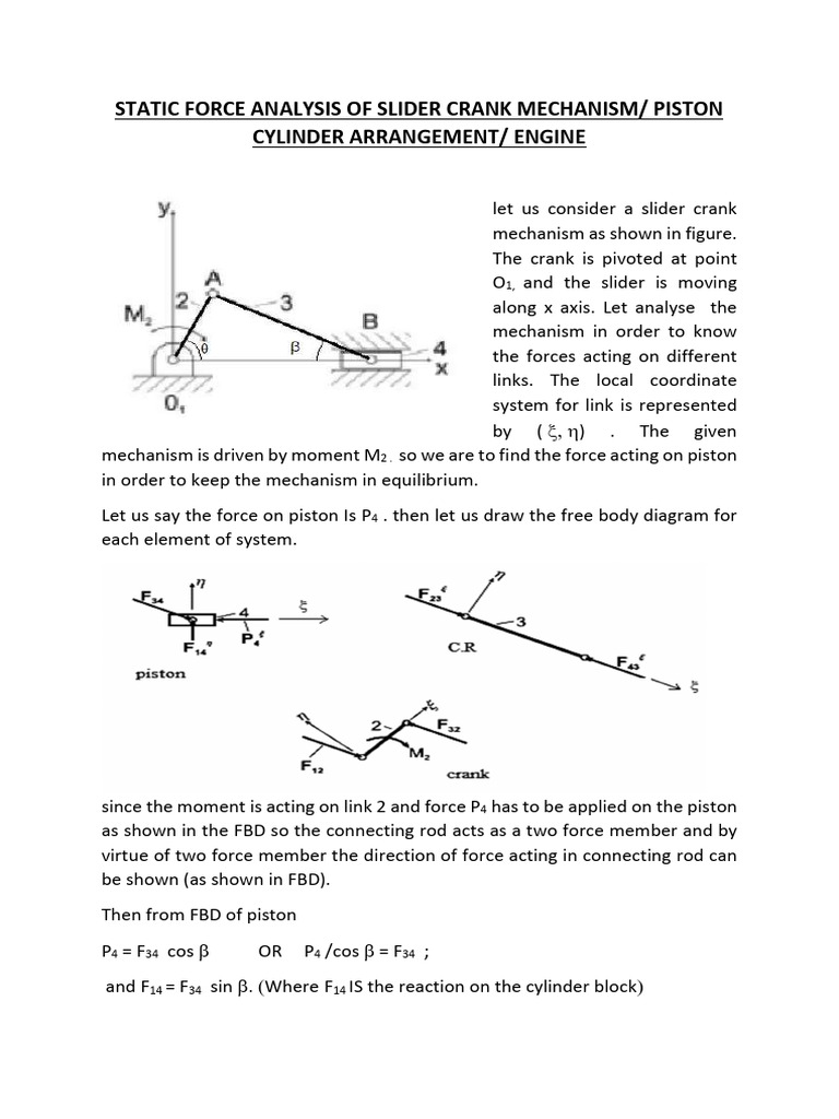 Static Force Analysis of Mechanisms | PDF | Force | Classical Mechanics