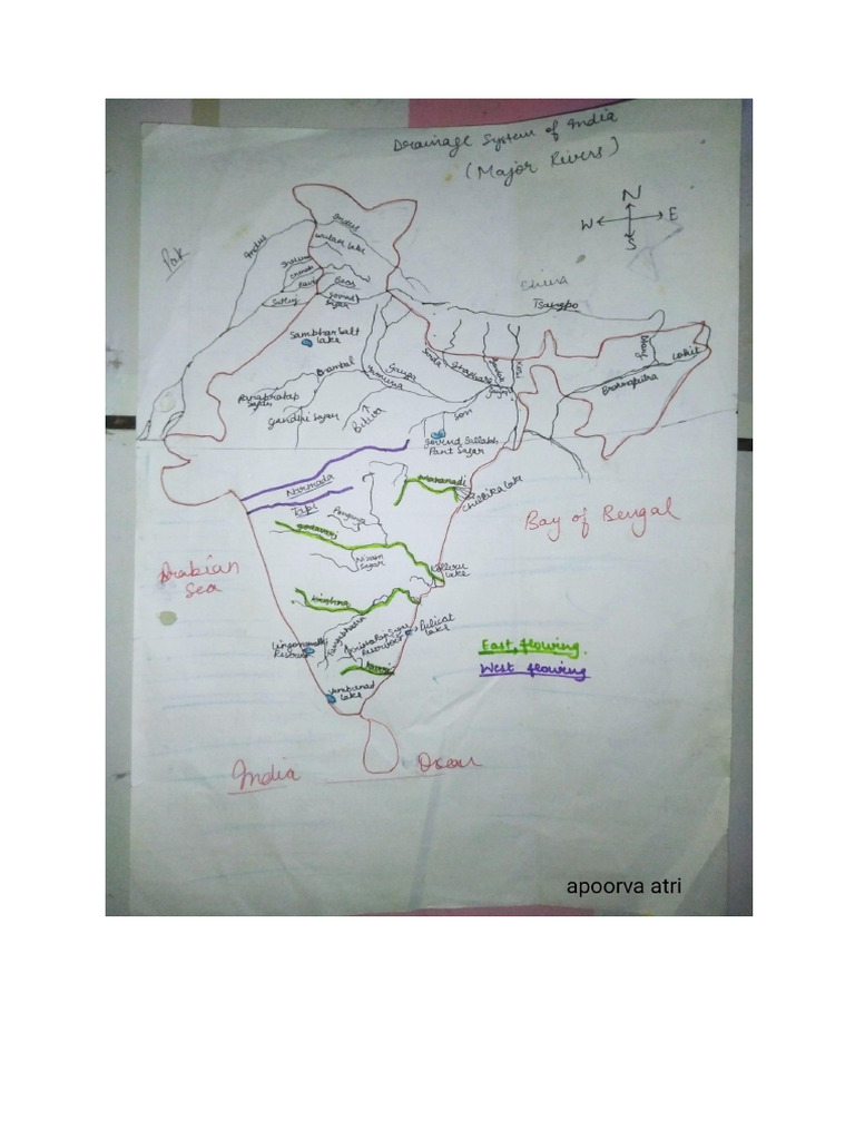 NDA/NA Drainage System of India MAP | PDF