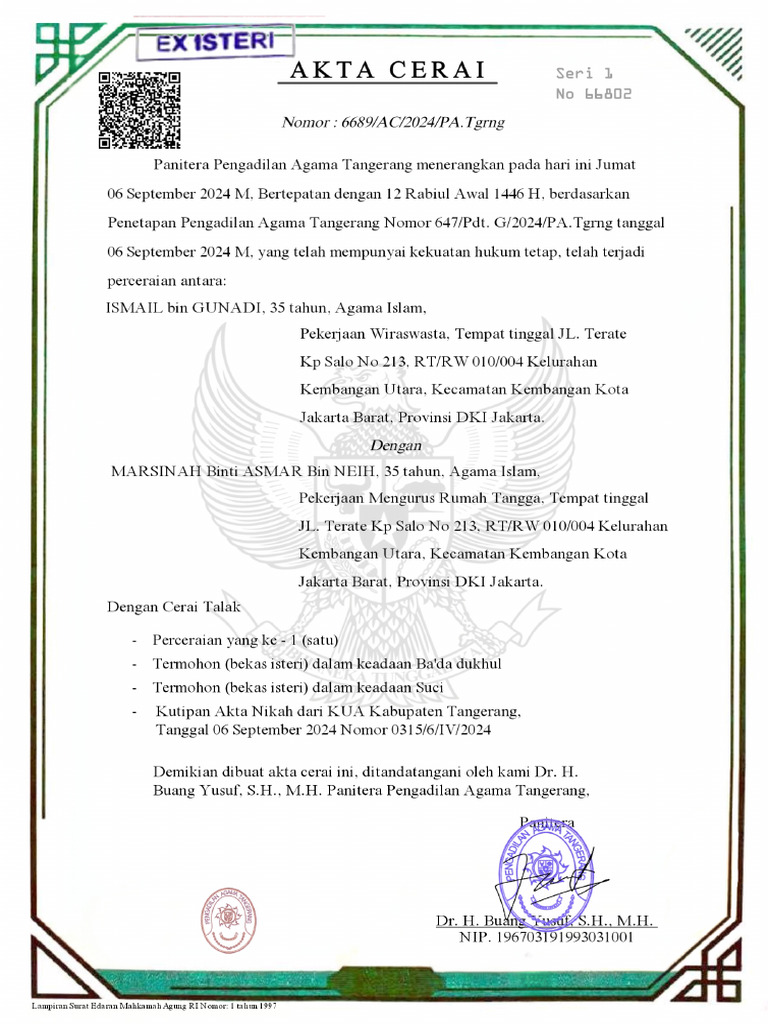 Akta Cerai | PDF