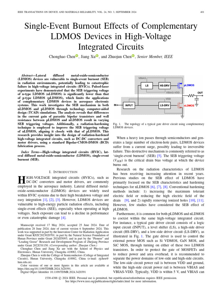Dasari Single-Event Burnout Effects of Complementary LDMOS Devices in ...