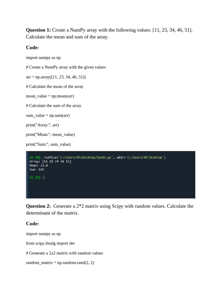 Assignment Python - Ahmad Hassan | PDF