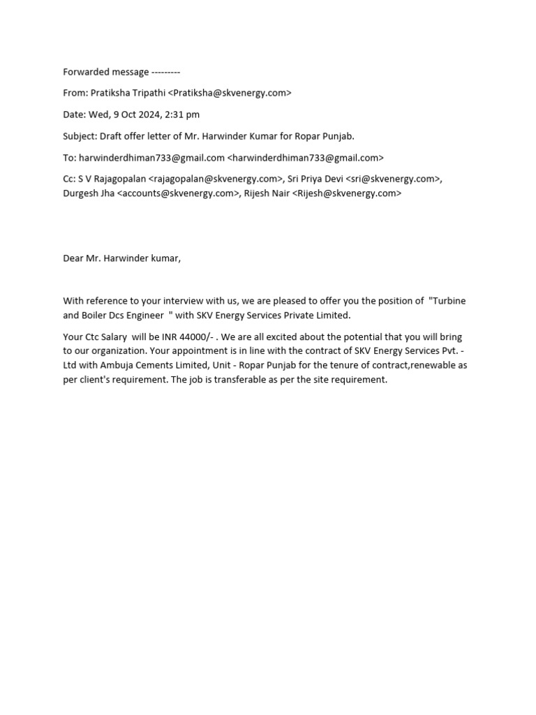 Forwarded Message | PDF