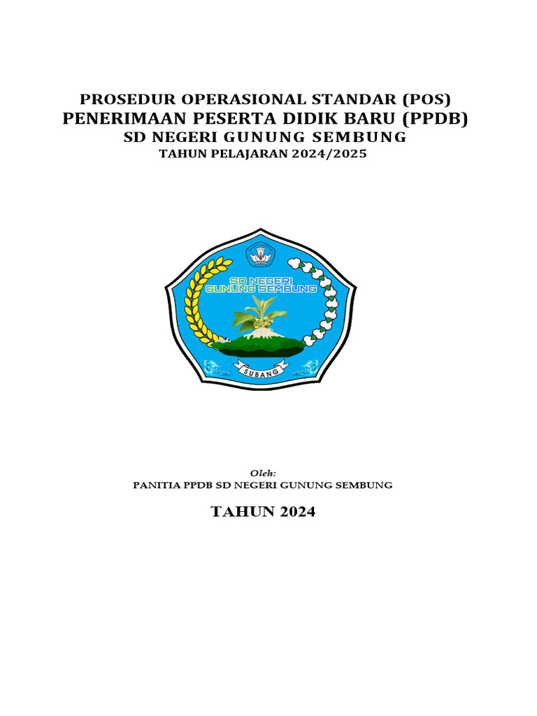 POS PPDB SD Gunung Sembung 2024/2025 | PDF