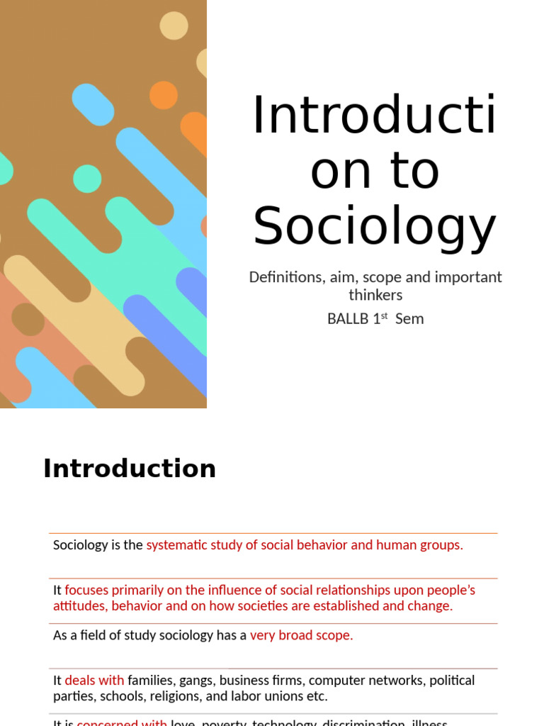 Introduction to Sociology: Key Concepts | PDF | Sociology | Émile Durkheim