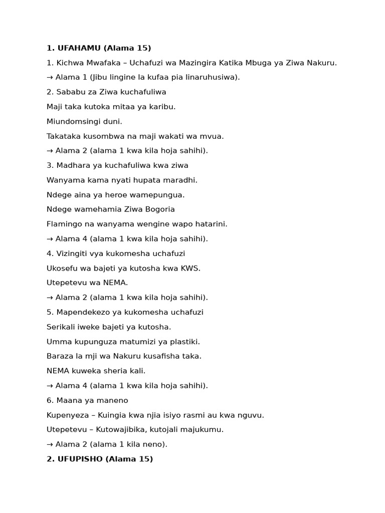 Pp2 Kis Marking Scheme | PDF