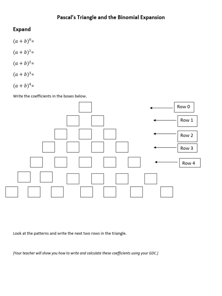 Binomial Expansion Patterns | PDF