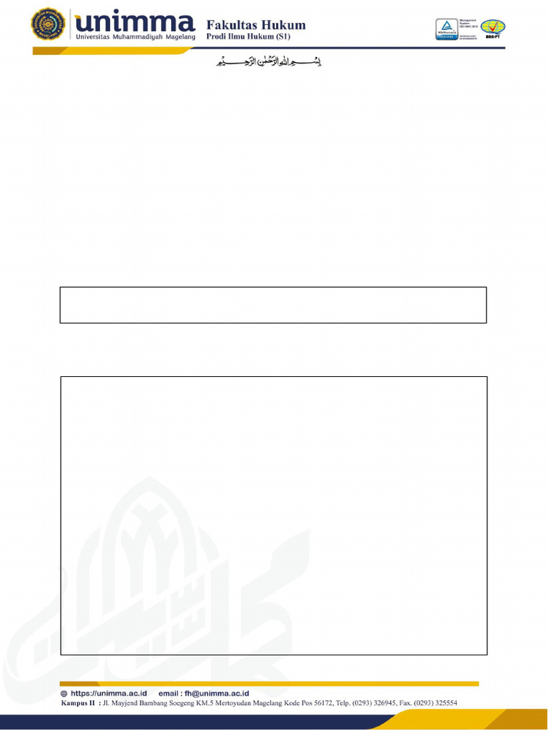Template Borang Usulan Judul Skripsi Korupsi | PDF