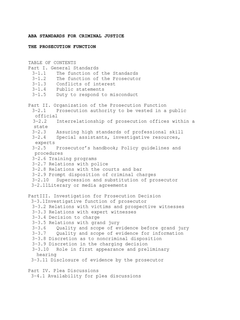 Aba Standards For Criminal Justice | PDF | Prosecutor | Grand Jury