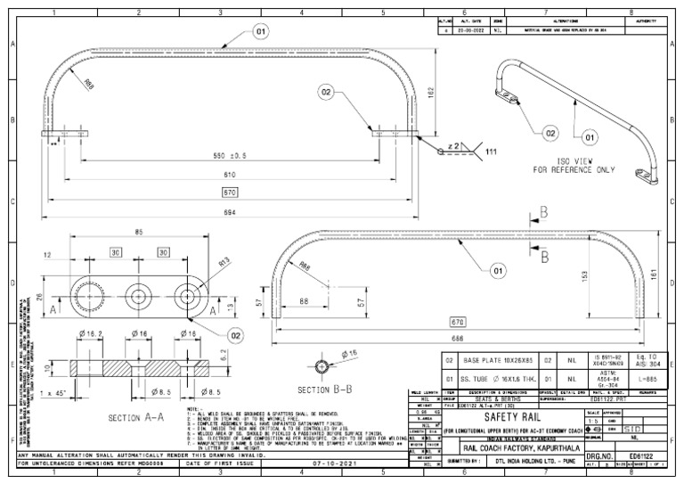 Safety Rail Lub A3 - Ed61122 Alt-A | PDF