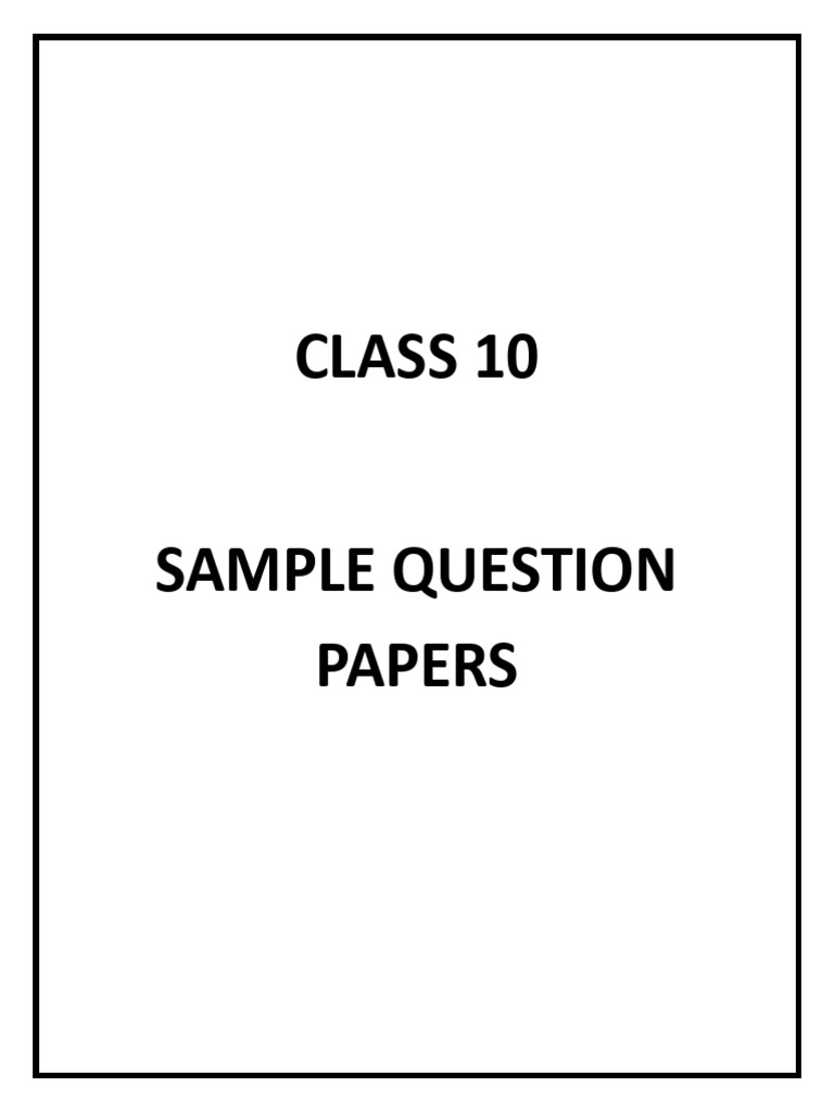 Class 10-Sample Question Papers | PDF | Computer Security | Security
