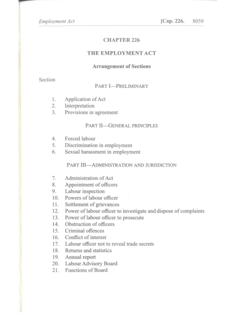 Employment Act | PDF