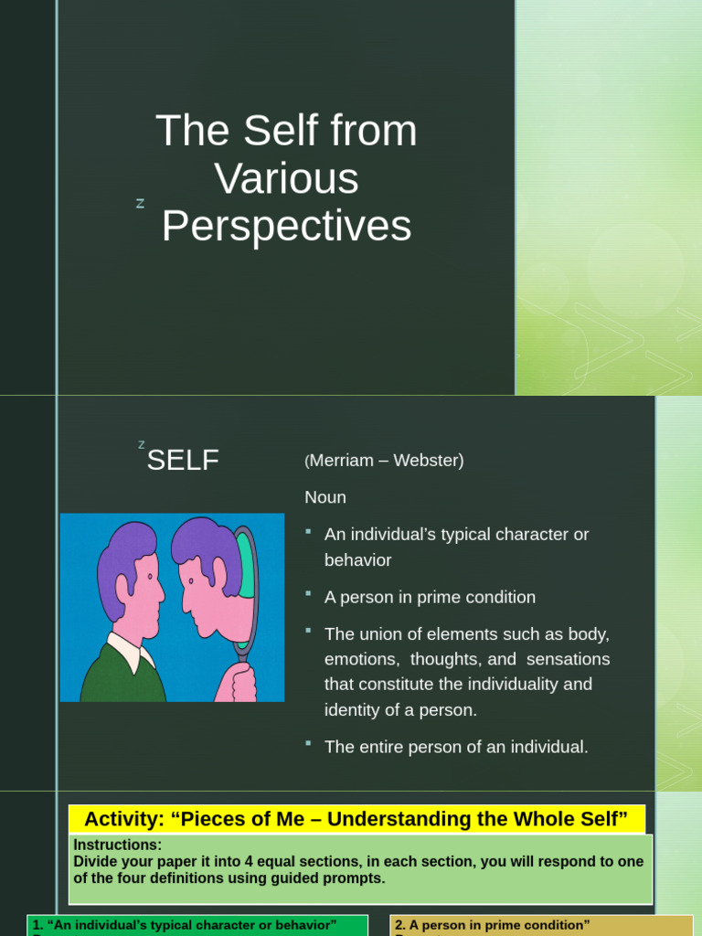 Understanding the Self: Perspectives & Definitions | PDF | Philosophy ...