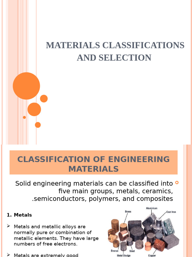 Lec 1 Materials Classifications | PDF | Deformation (Engineering ...