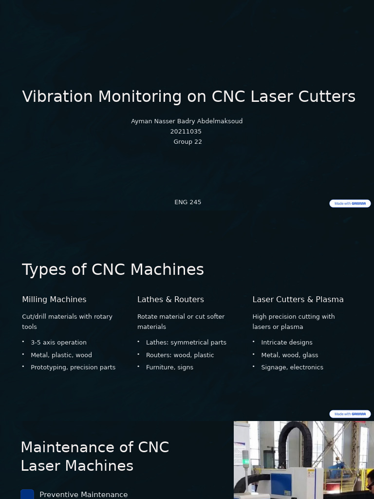 CNC Laser Cutter Vibration Monitoring | PDF | Applied And ...
