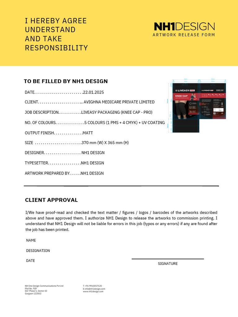 Revised Liveasy Artwork Approval Forms - 22nd Jan | PDF