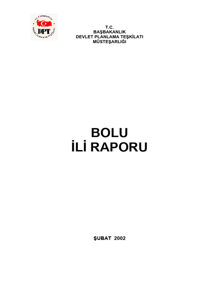 Bolu Ili Raporu | PDF