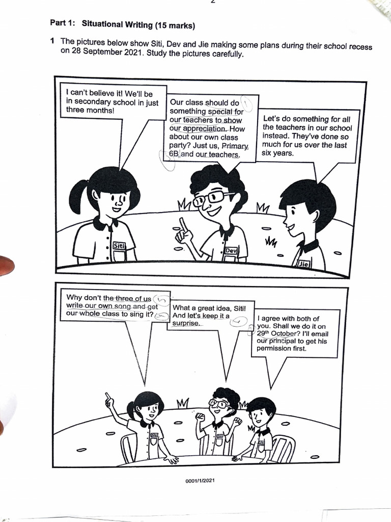 2021 PSLE Practice Paper - Corrected | PDF
