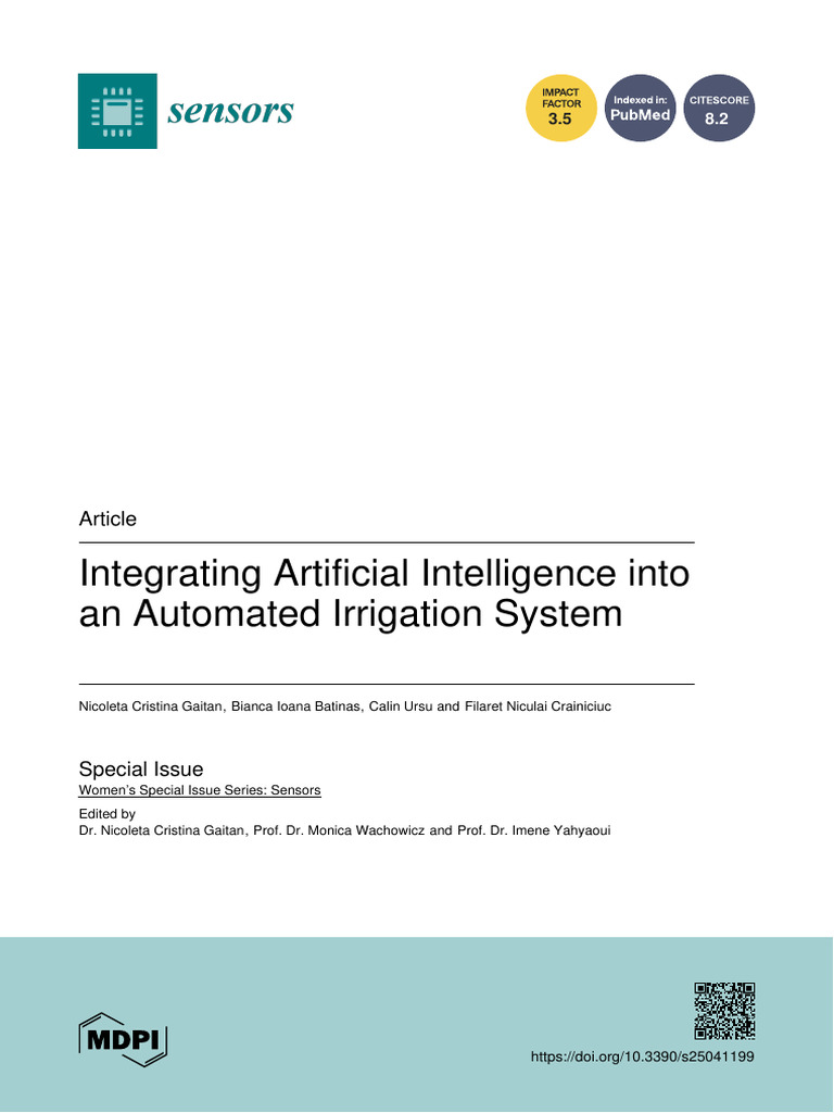 AI-Driven Automated Irrigation System | PDF | Internet Of Things ...