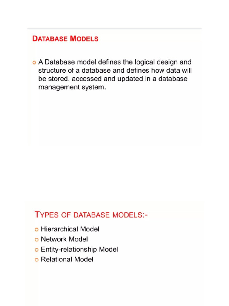 Data Models in DBMS | PDF