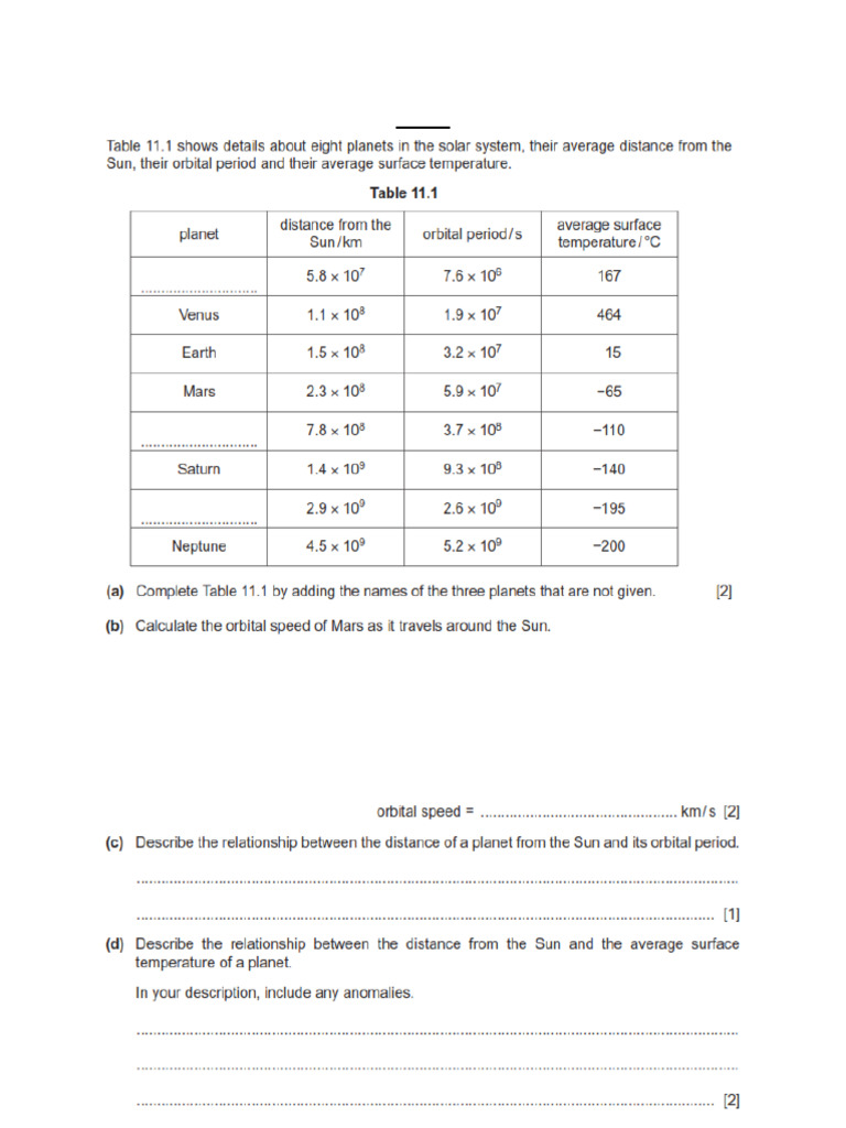 Space Worksheet | PDF