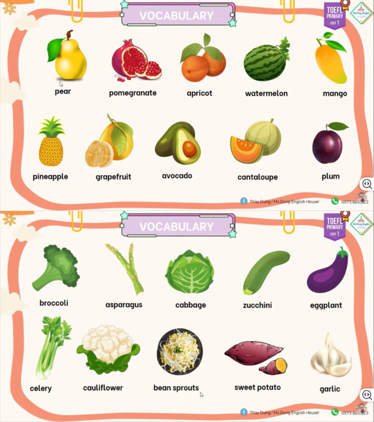 Unit 2 Fruits & Vegetables | PDF
