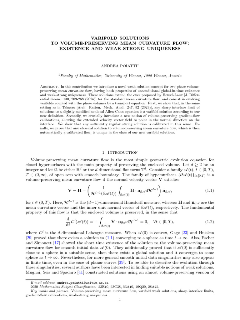 Varifold Solutions To Volume-Preserving Mean Curvature Flow: Existence ...