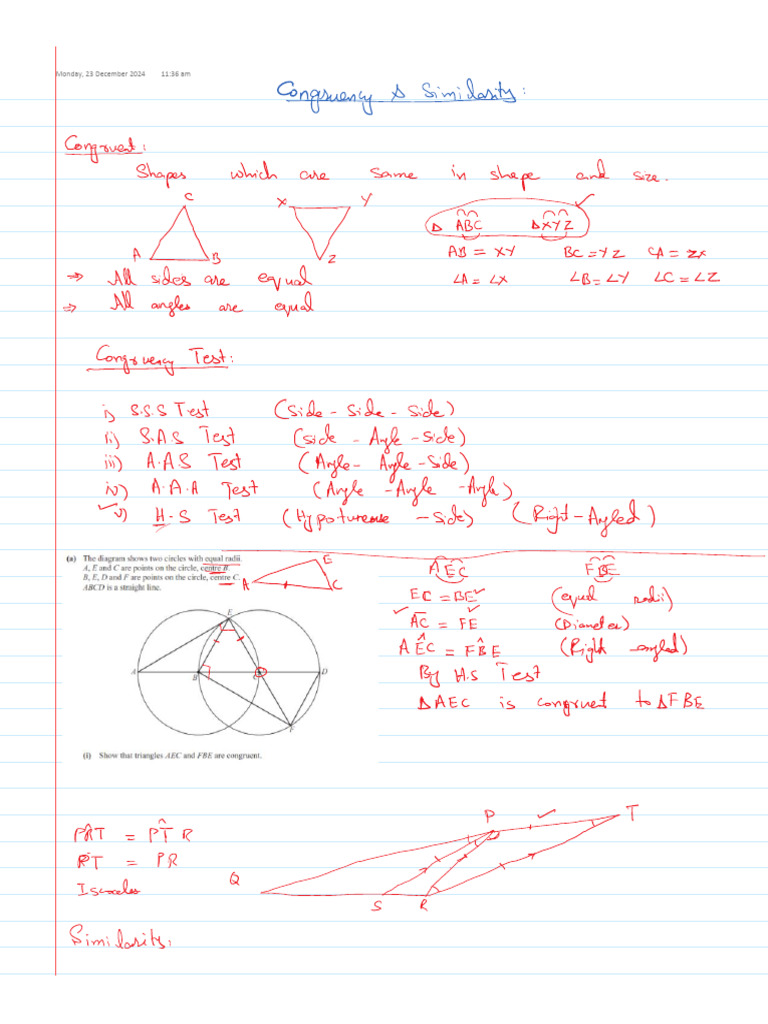 Congruency & Similarity | PDF